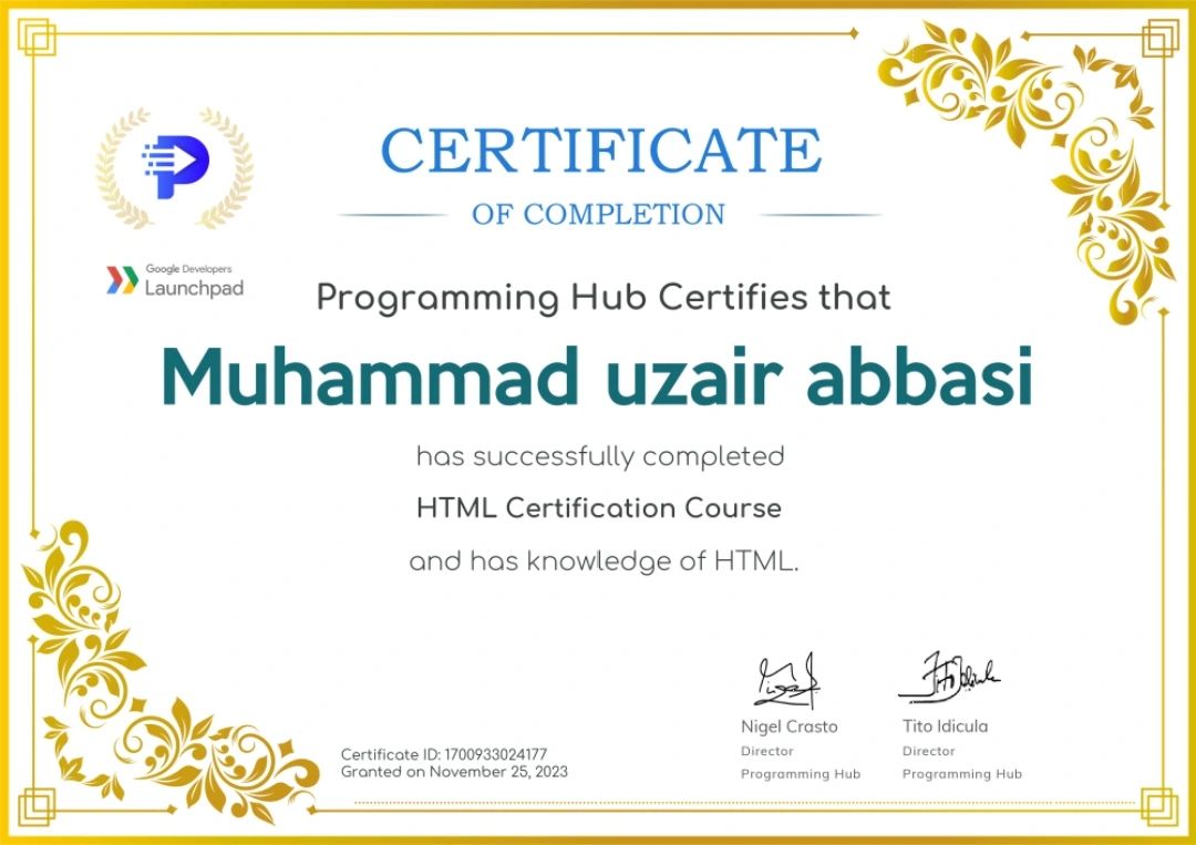Just finished HTML course! #HTML #WebDevelopment #NewSkills | Muhammad ... Just finished HTML course! #HTML #WebDevelopment #NewSkills | Muhammad ...