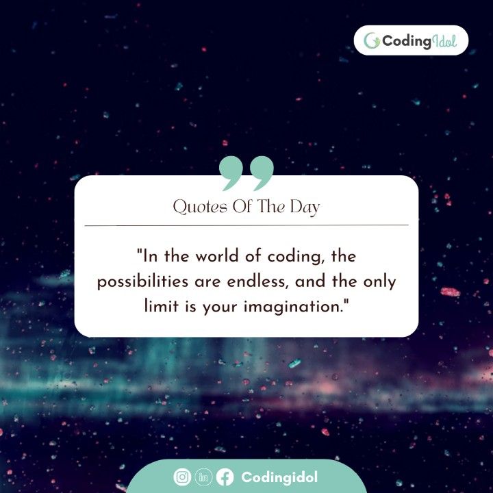 CodingIdol on LinkedIn: #codingquotes #tuesdaymotivation CodingIdol on LinkedIn: #codingquotes #tuesdaymotivation
