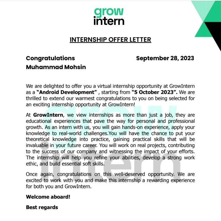 Muhammad Mohsin on LinkedIn: #flutterintern #growintern #flutterdeveloper Muhammad Mohsin on LinkedIn: #flutterintern #growintern #flutterdeveloper
