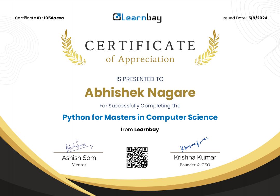 Abhishek Nagare on LinkedIn: #python #learnbay #artificial #machine Abhishek Nagare on LinkedIn: #python #learnbay #artificial #machine