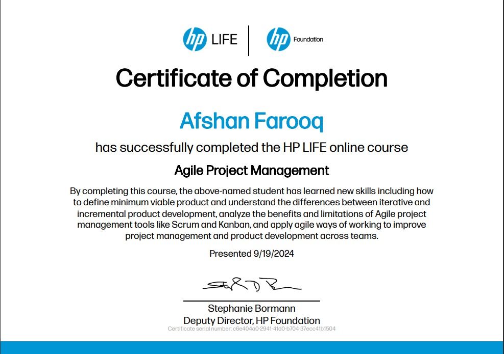 Afshan Farooq on LinkedIn: #agile #projectmanagement #hpfoundation # ... Afshan Farooq on LinkedIn: #agile #projectmanagement #hpfoundation # ...