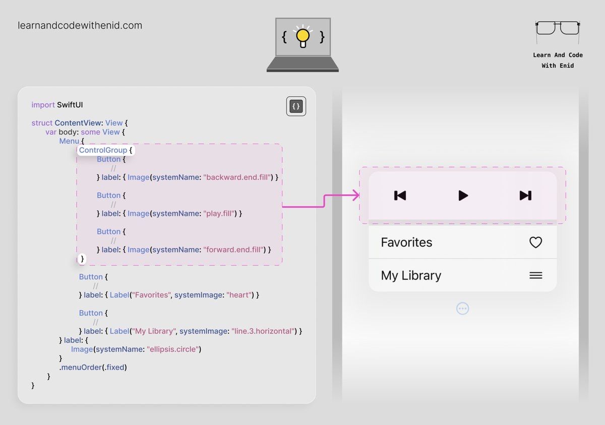 Learn And Code With Enid on LinkedIn: SwiftUI Tip💡 Use ControlGroup to ... Learn And Code With Enid on LinkedIn: SwiftUI Tip💡 Use ControlGroup to ...