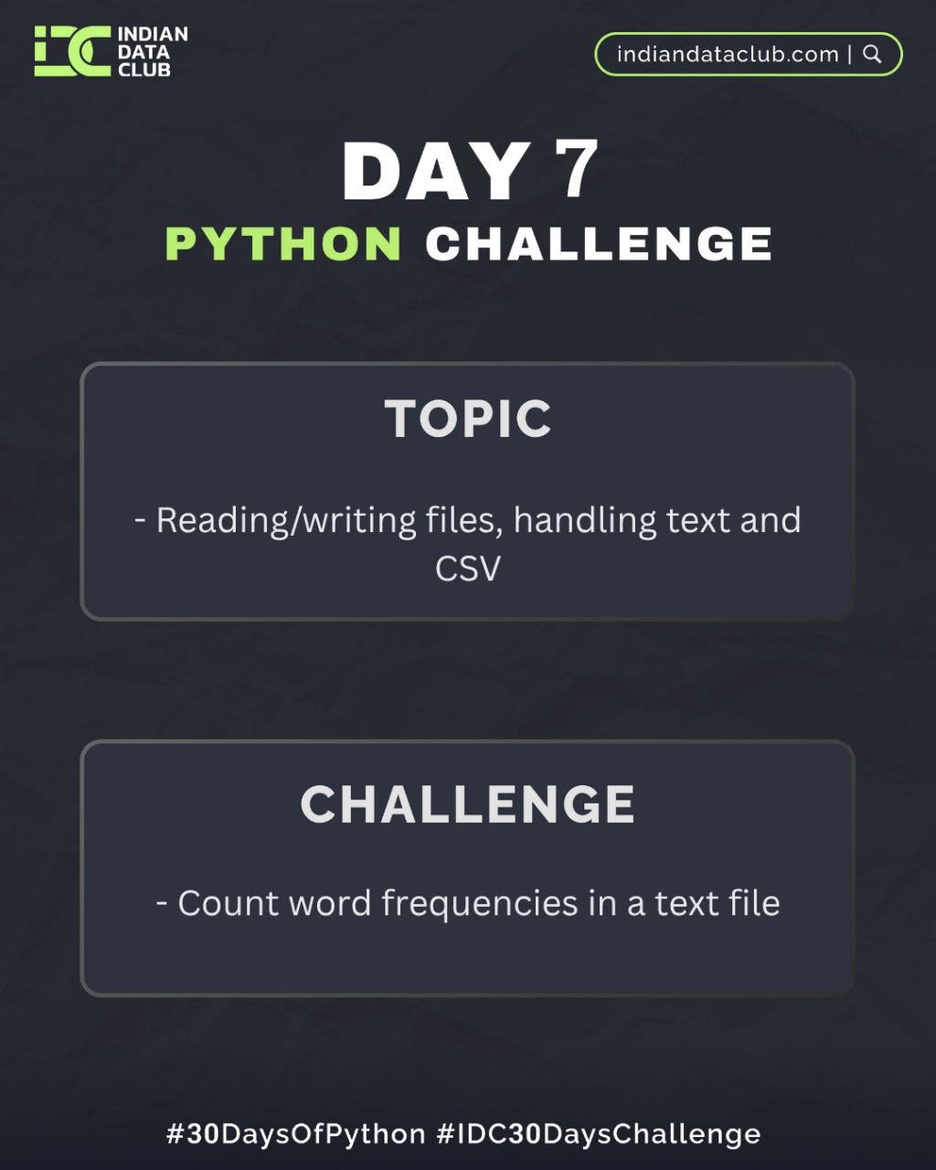 #30daysofpython #idc30dayschallenge | Kusum Pareek #30daysofpython #idc30dayschallenge | Kusum Pareek