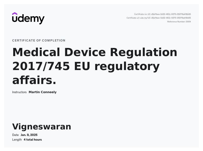 Vigneswaran Karthikayen on LinkedIn: #medicaldevices #regulatoryaffairs ... Vigneswaran Karthikayen on LinkedIn: #medicaldevices #regulatoryaffairs ...