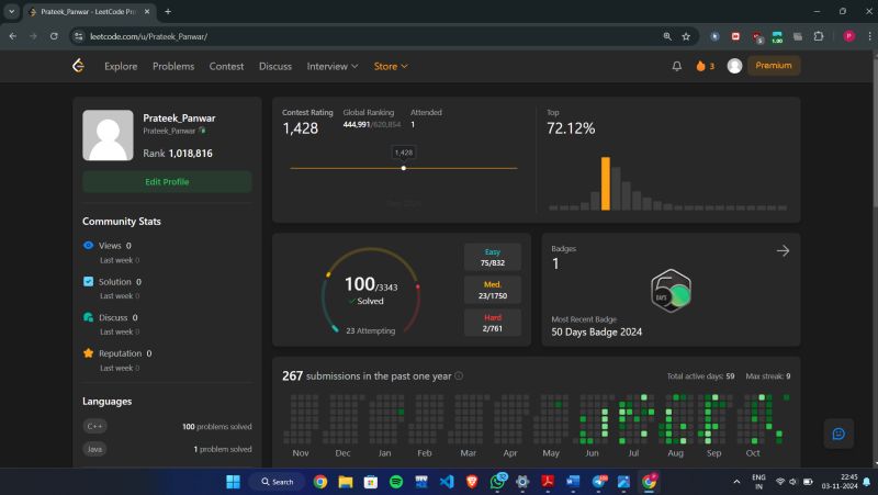 Prateek Panwar on LinkedIn: #leetcode #codingjourney #consistency # ... Prateek Panwar on LinkedIn: #leetcode #codingjourney #consistency # ...