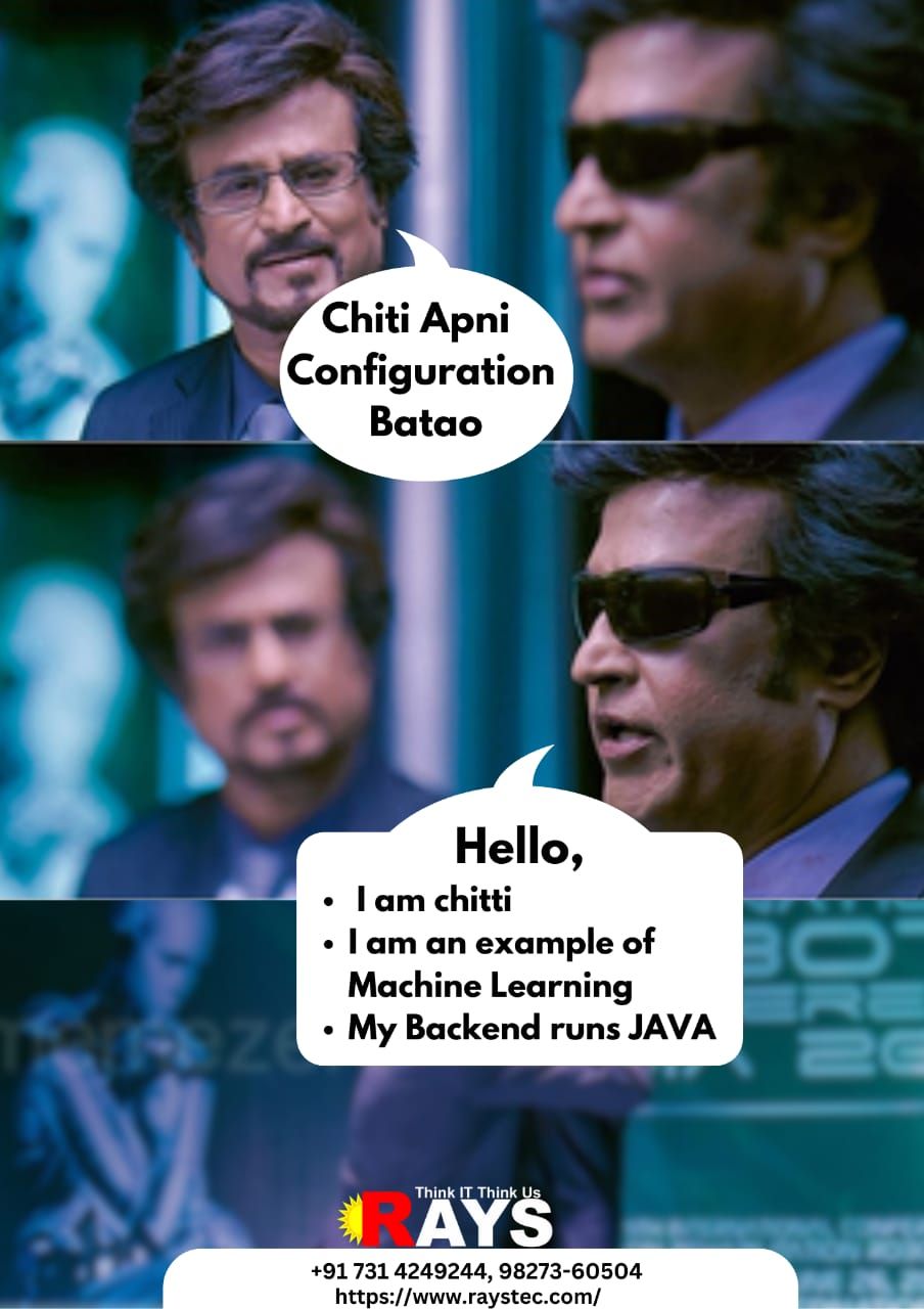 Rays Technologies on LinkedIn: I am Robot Chiitti #programming #coding ... Rays Technologies on LinkedIn: I am Robot Chiitti #programming #coding ...