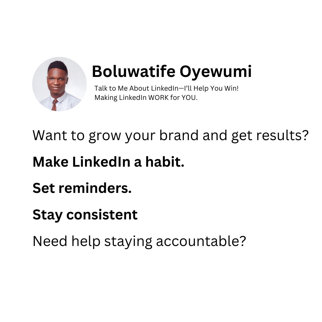 Boluwatife Oyewumi on LinkedIn: #linkedingrowth #personalbranding ... Boluwatife Oyewumi on LinkedIn: #linkedingrowth #personalbranding ...
