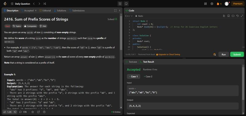 #100daysofcodechallenge #leetcode #c #trie #stringprocessing ... #100daysofcodechallenge #leetcode #c #trie #stringprocessing ...