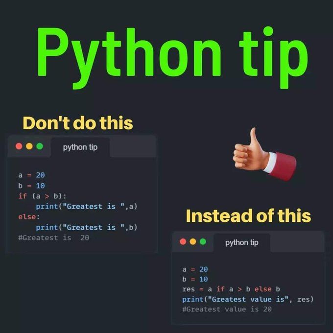 PYTHON TIP: Short and readable If-else statement | Nastaran Sadra ... PYTHON TIP: Short and readable If-else statement | Nastaran Sadra ...