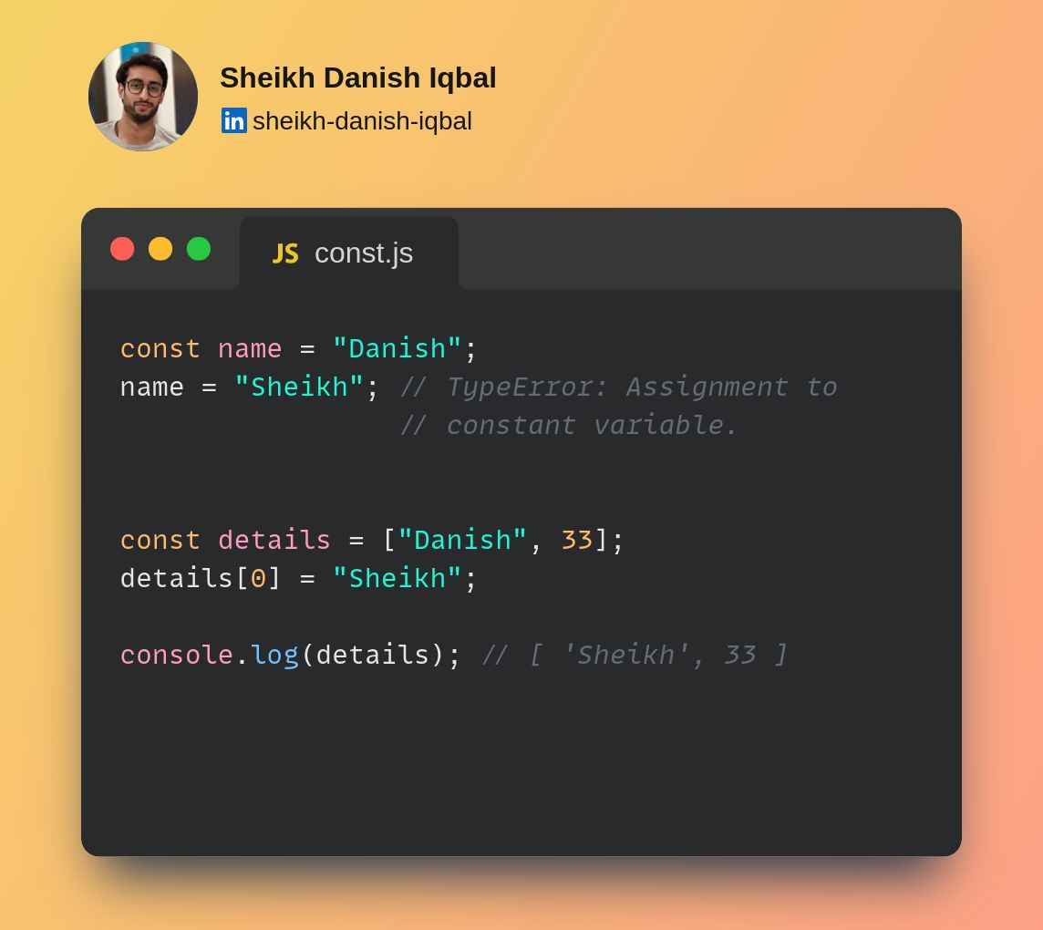 Sheikh Danish Iqbal on LinkedIn: #javascript Sheikh Danish Iqbal on LinkedIn: #javascript