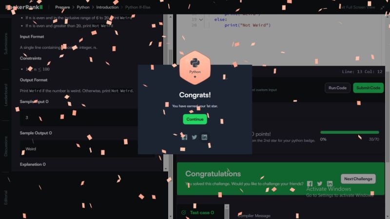 Syeda Eman on LinkedIn: #hackerrank #python #codingjourney | 12 comments Syeda Eman on LinkedIn: #hackerrank #python #codingjourney | 12 comments