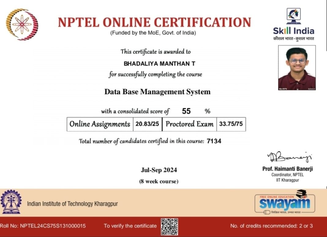 #nptel #dbms #databasemanagement #iitkharagpur #certification ... #nptel #dbms #databasemanagement #iitkharagpur #certification ...