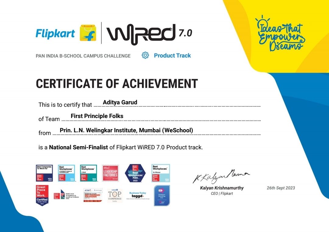 Aditya Garud on LinkedIn: #flipkartwired7 #product Aditya Garud on LinkedIn: #flipkartwired7 #product