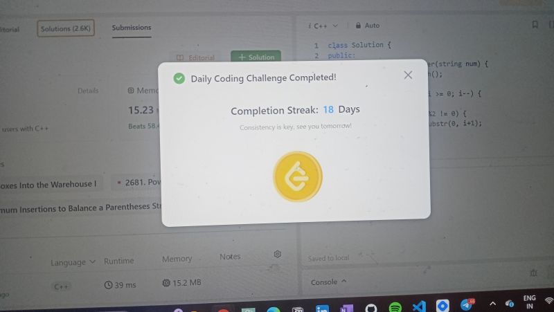 Kampit Ojha on LinkedIn: #leetcode #potd Kampit Ojha on LinkedIn: #leetcode #potd