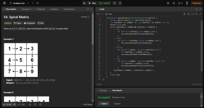 Rishabh Bhartiya on LinkedIn: #dsa #leetcode #problemsolving #2darray # ... Rishabh Bhartiya on LinkedIn: #dsa #leetcode #problemsolving #2darray # ...