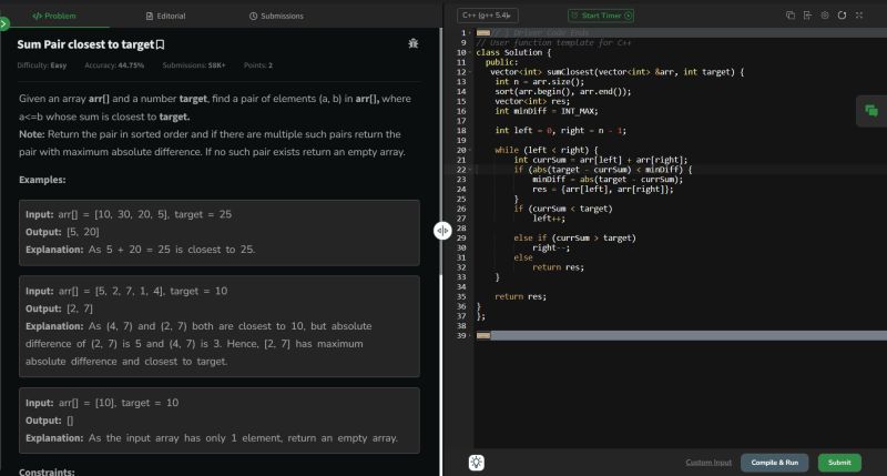 #coding #problemsolving #c #twopointers #dsa #geeksforgeeks | Vanamu ... #coding #problemsolving #c #twopointers #dsa #geeksforgeeks | Vanamu ...