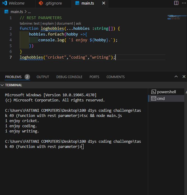 Misbah Jameel on LinkedIn: Rest Parameters in typescript #hinanaseer Misbah Jameel on LinkedIn: Rest Parameters in typescript #hinanaseer