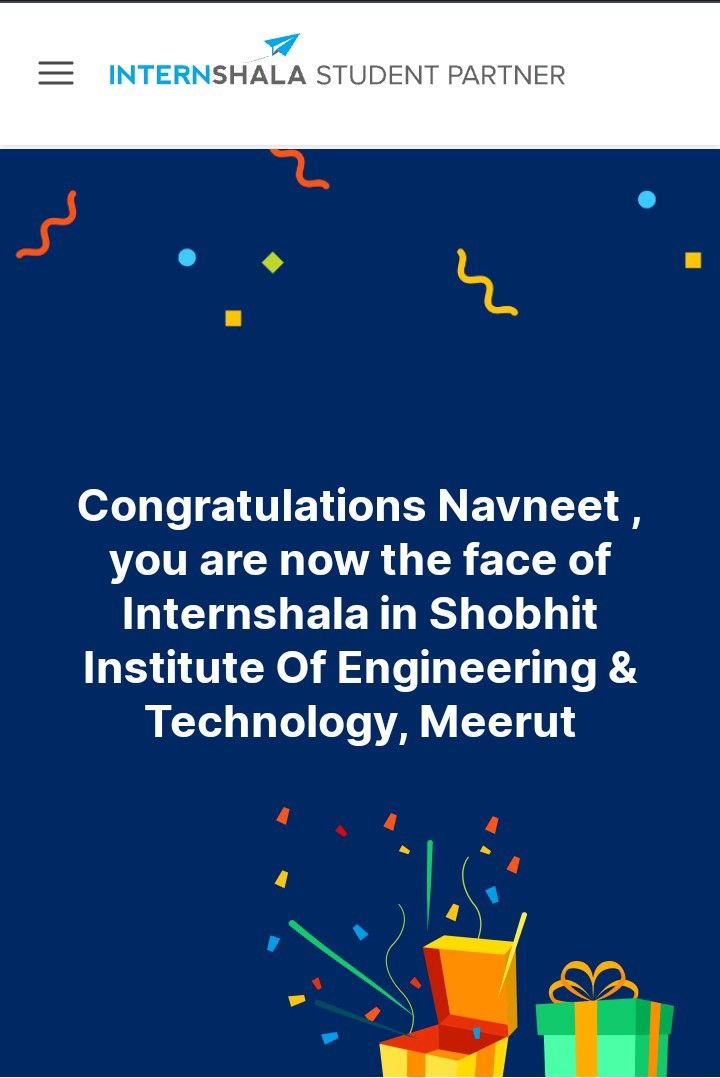 Navneet Sheokand on LinkedIn: #isp #internshala Navneet Sheokand on LinkedIn: #isp #internshala