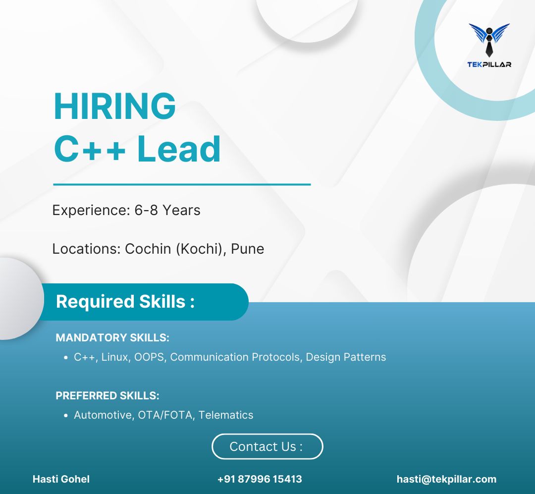 Hasti Gohel on LinkedIn: #cplusplus #embeddedsystems #linux #telematics ... Hasti Gohel on LinkedIn: #cplusplus #embeddedsystems #linux #telematics ...