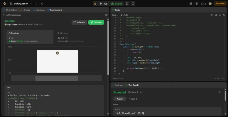 Day 52 of #100daysofcode challenge: Maximum Depth of Binary Tree ... Day 52 of #100daysofcode challenge: Maximum Depth of Binary Tree ...