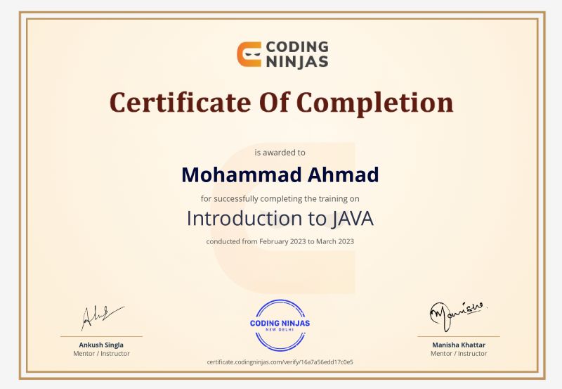MOHAMMAD AHMAD on LinkedIn: #coding #java #language MOHAMMAD AHMAD on LinkedIn: #coding #java #language