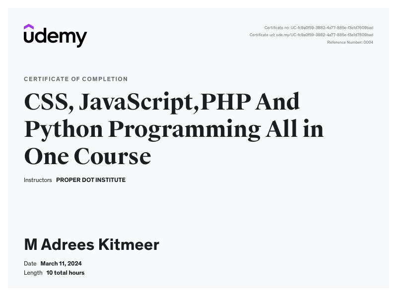 M Adrees Kitmeer on LinkedIn: #html #css #javascript #python # ... M Adrees Kitmeer on LinkedIn: #html #css #javascript #python # ...