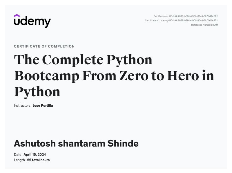 Ashutosh shinde on LinkedIn: #python #programming #zerotohero Ashutosh shinde on LinkedIn: #python #programming #zerotohero