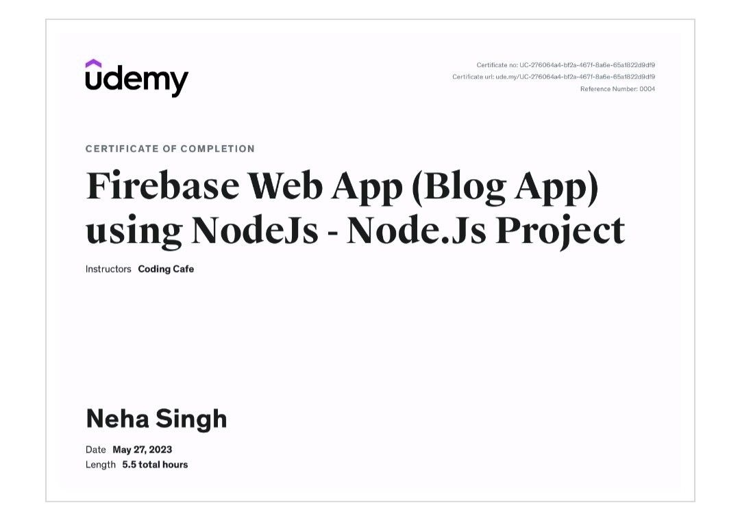 Neha singh on LinkedIn: #firebase #fullstack #nodejs Neha singh on LinkedIn: #firebase #fullstack #nodejs