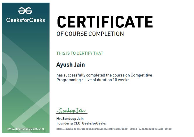 Ayush Jain on LinkedIn: #gfg #java #competitiveprogramming Ayush Jain on LinkedIn: #gfg #java #competitiveprogramming
