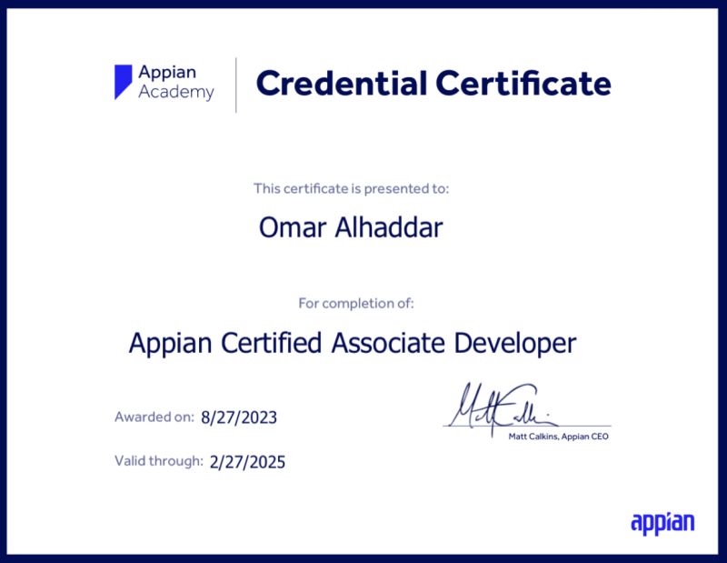 Omar Alhaddar on LinkedIn: #appian #appiandeveloper #oracle # ... Omar Alhaddar on LinkedIn: #appian #appiandeveloper #oracle # ...