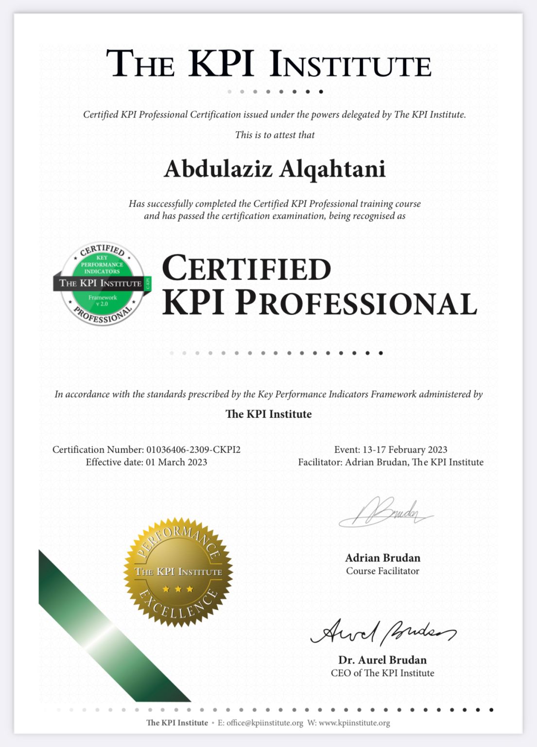 Abdulaziz ALQahtani, C-SBP, C-KPI on LinkedIn: #kpi Abdulaziz ALQahtani, C-SBP, C-KPI on LinkedIn: #kpi