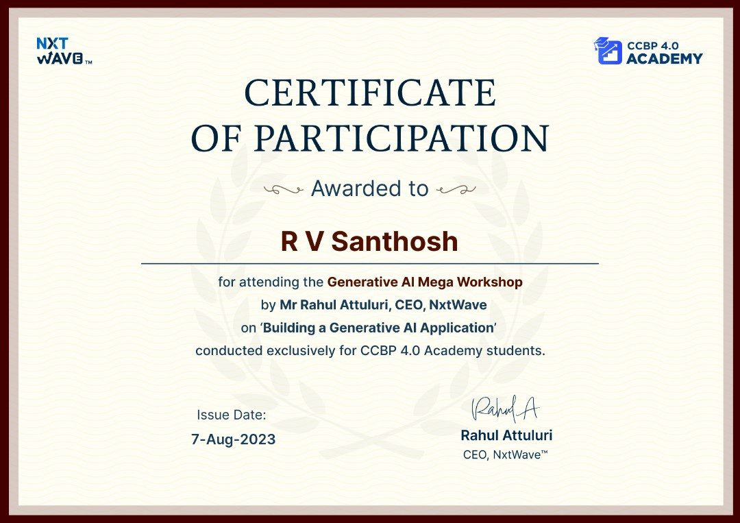 Santhosh R.V on LinkedIn: #nxtwaveccbp #javascript Santhosh R.V on LinkedIn: #nxtwaveccbp #javascript