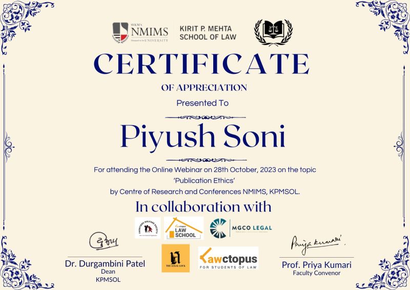 Piyush Soni on LinkedIn: Greetings connections! I recently participated ... Piyush Soni on LinkedIn: Greetings connections! I recently participated ...