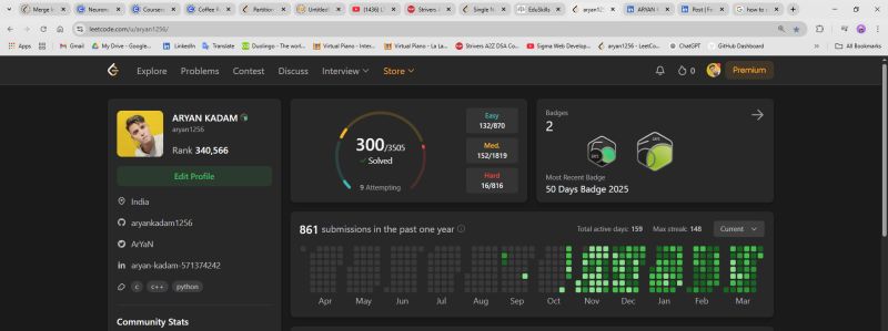 #leetcode #300problems #dsa #codingjourney #problemsolving… | ARYAN ... #leetcode #300problems #dsa #codingjourney #problemsolving… | ARYAN ...
