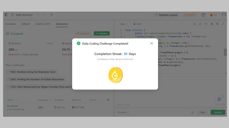 Finished 50-day LeetCode streak! | Rishav Bhardwaj posted on the topic ... Finished 50-day LeetCode streak! | Rishav Bhardwaj posted on the topic ...
