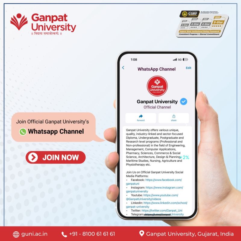 Ganpat University - B S Patel Polytechnic on LinkedIn: Join Official ... Ganpat University - B S Patel Polytechnic on LinkedIn: Join Official ...