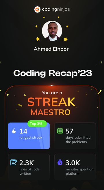 Ahmed Elnoor on LinkedIn: #das #codingninjas #softwareengineering Ahmed Elnoor on LinkedIn: #das #codingninjas #softwareengineering