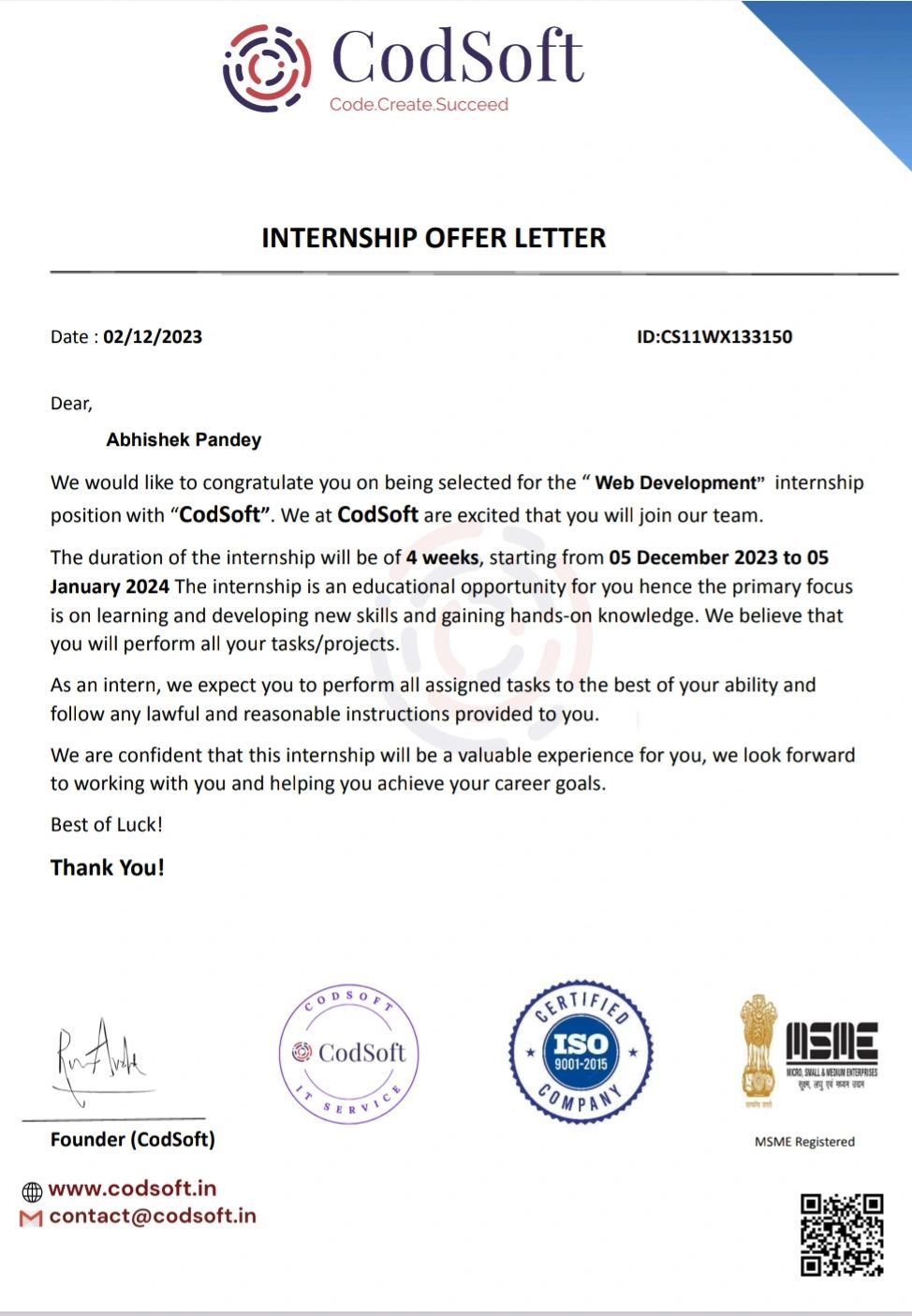 Abhishek Pandey on LinkedIn: #webdevelopment #internship #excitedtolearn Abhishek Pandey on LinkedIn: #webdevelopment #internship #excitedtolearn