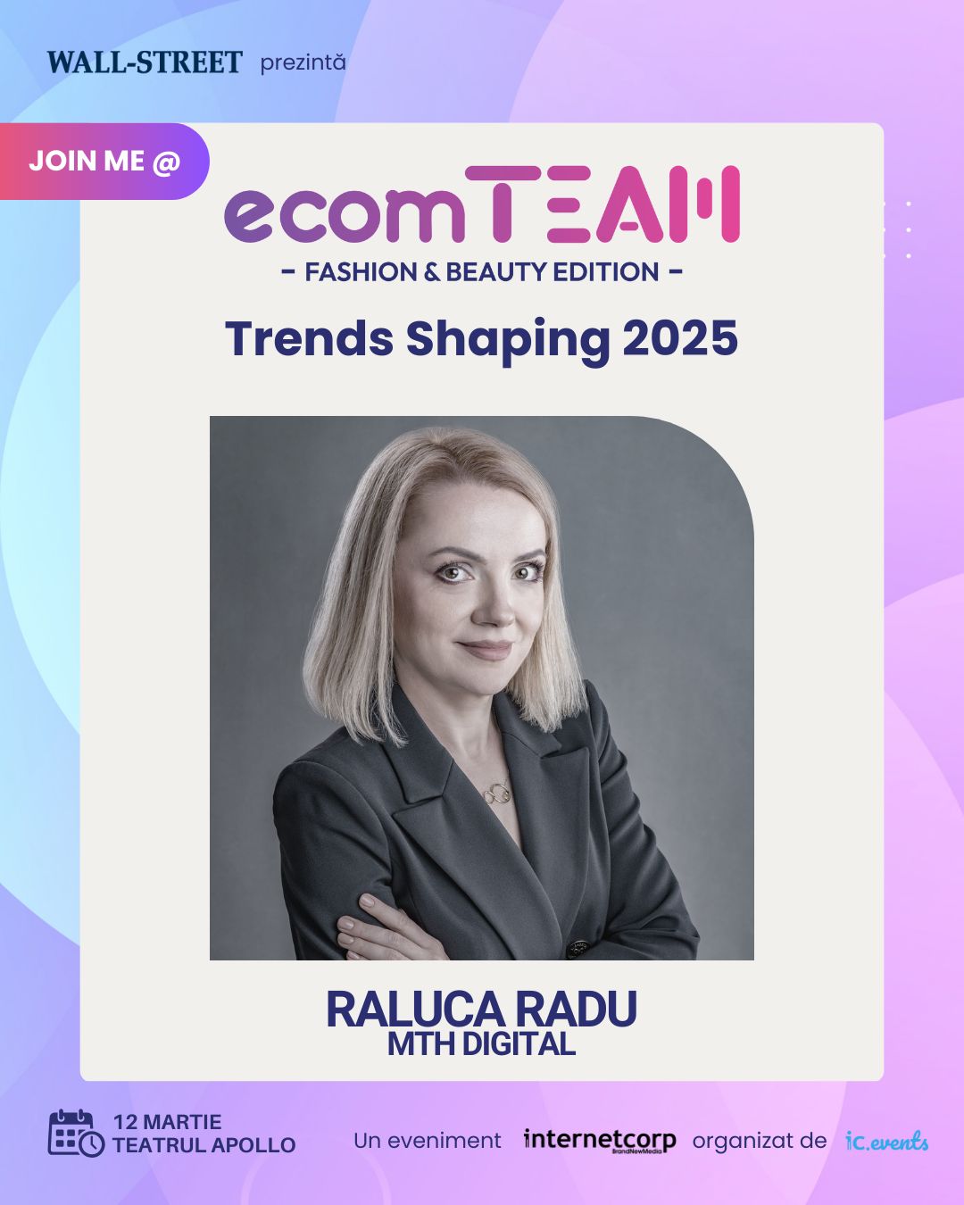 Pe 12 Martie ne vedem la ecomTEAM Fashion & Beauty edition 2025 ... Pe 12 Martie ne vedem la ecomTEAM Fashion & Beauty edition 2025 ...