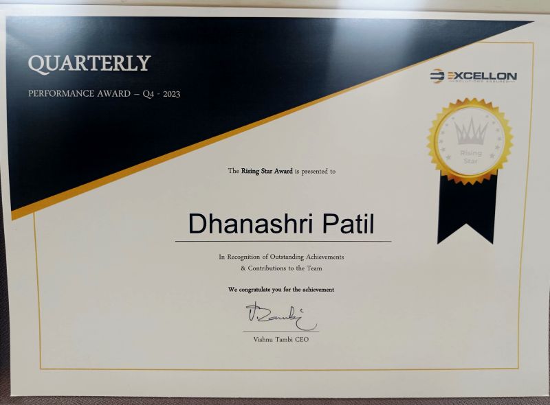 Dhanashri Patil on LinkedIn: #old_achievement Dhanashri Patil on LinkedIn: #old_achievement