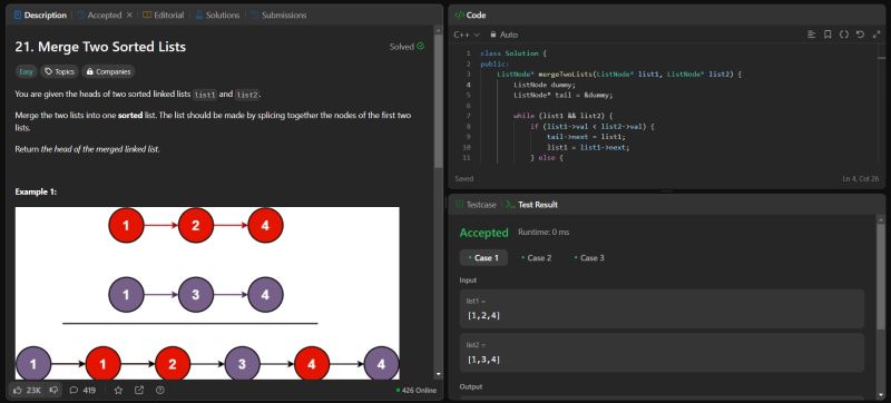 #100daysofcode #leetcode #datastructures #codingchallenge #linkedlists ... #100daysofcode #leetcode #datastructures #codingchallenge #linkedlists ...