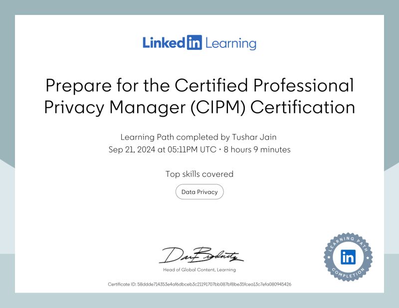 Tushar Jain on LinkedIn: Certificate of Completion Tushar Jain on LinkedIn: Certificate of Completion