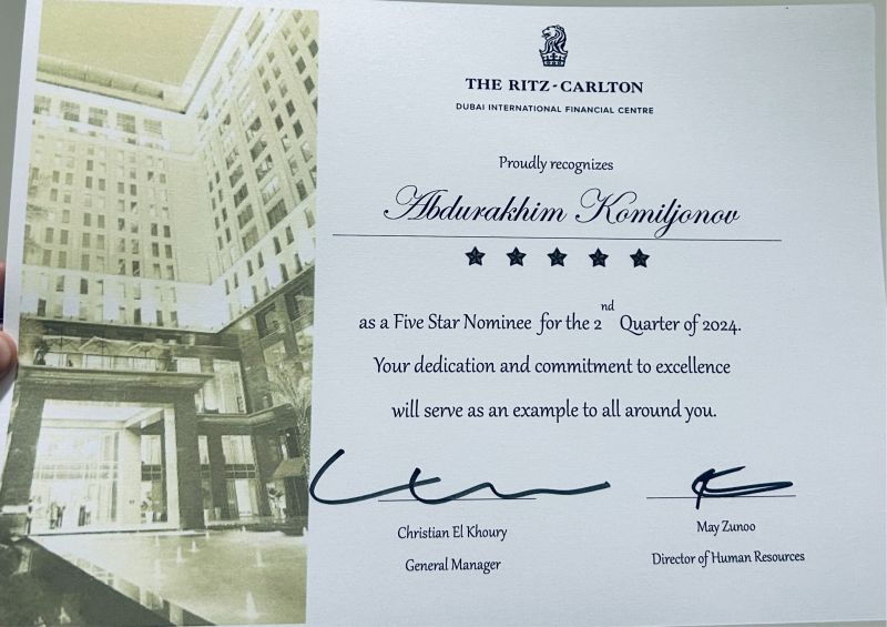 #marriott #theritzcarlton #hotelier #dubai #uae | Abdurahim Komiljonov #marriott #theritzcarlton #hotelier #dubai #uae | Abdurahim Komiljonov