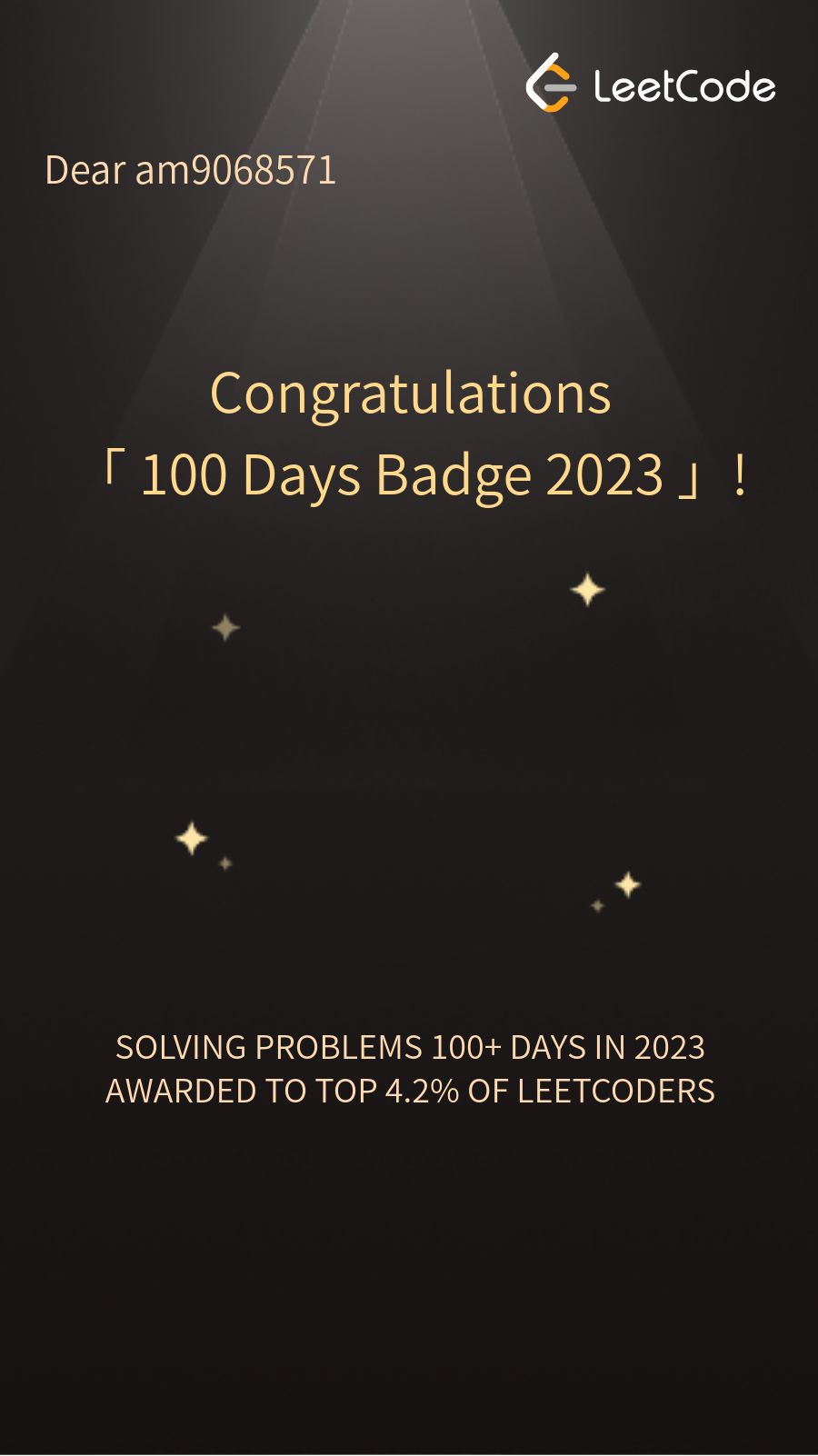 Ahmed ElSaeed on LinkedIn: Celebrating 100 Days LeetCode Badge 2023 😍 Ahmed ElSaeed on LinkedIn: Celebrating 100 Days LeetCode Badge 2023 😍