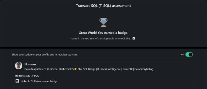 Nomaan Ali on LinkedIn: #sql #databasedevelopment #dataanalysis # ... Nomaan Ali on LinkedIn: #sql #databasedevelopment #dataanalysis # ...
