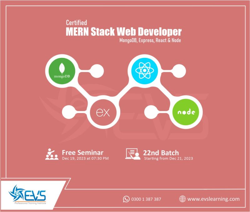 EVS Professional Training Institute on LinkedIn: MERN Stack Web ... EVS Professional Training Institute on LinkedIn: MERN Stack Web ...