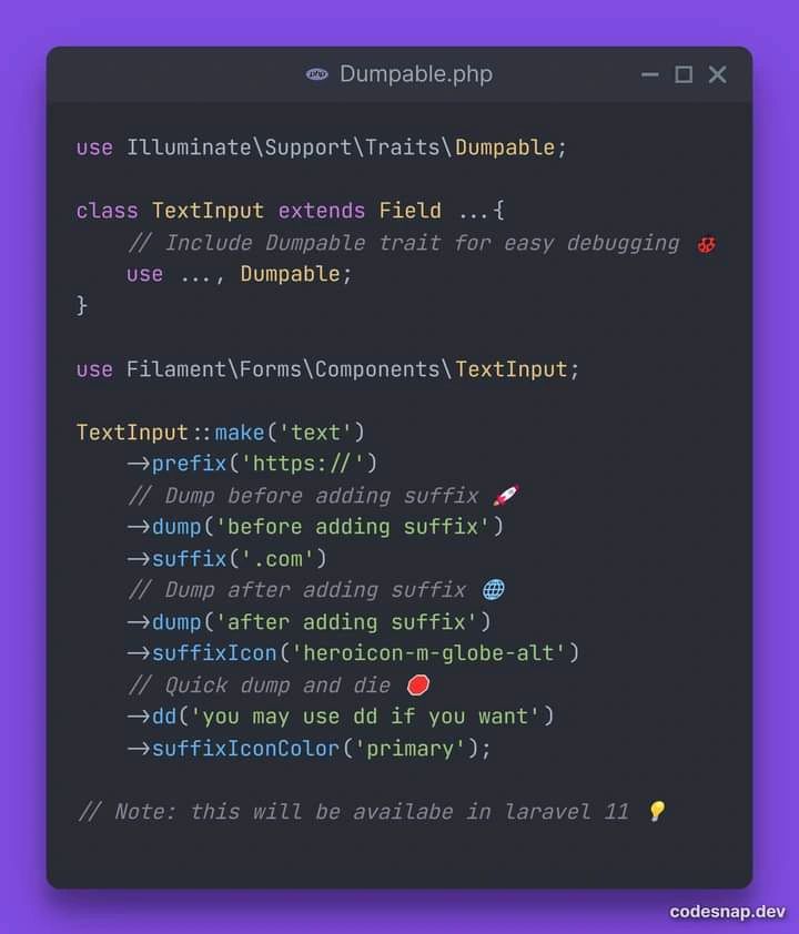 Laravel devs ditch dump() and dd methods | Mohsin Nazeer posted on the ... Laravel devs ditch dump() and dd methods | Mohsin Nazeer posted on the ...