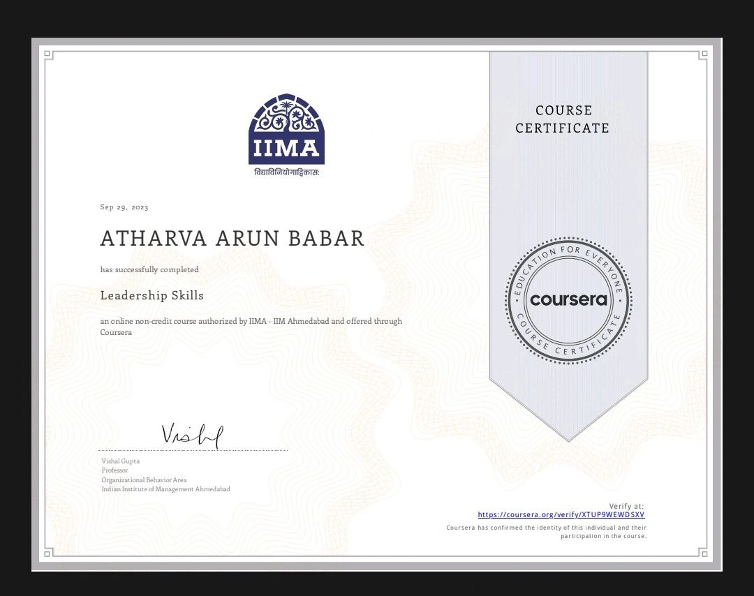 Atharva Babar on LinkedIn: Results-driven leader with a proven track ... Atharva Babar on LinkedIn: Results-driven leader with a proven track ...