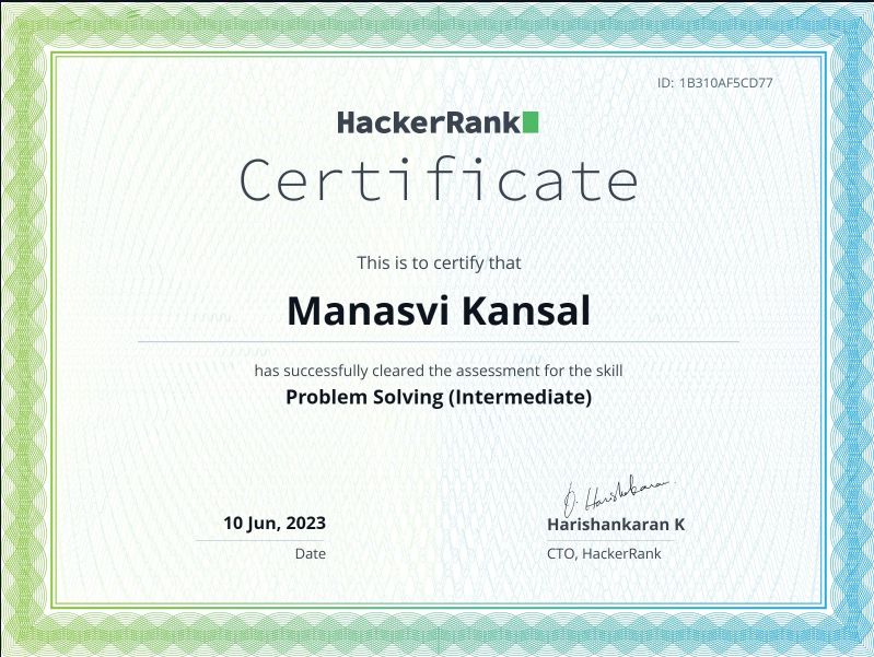 #share #hackerrank #connections | Manasvi Kansal #share #hackerrank #connections | Manasvi Kansal