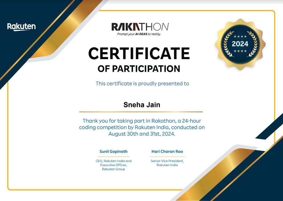 Sneha Jain on LinkedIn: #hackathon #rakathon24 #genai # ... Sneha Jain on LinkedIn: #hackathon #rakathon24 #genai # ...